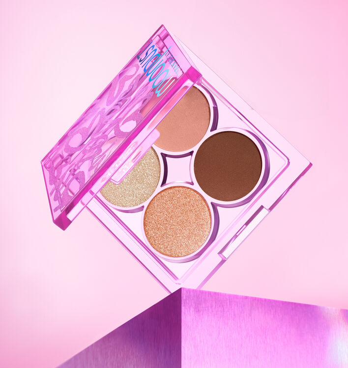 Paleta de 4 sombras de ojos Moondust, brillante y de larga duración